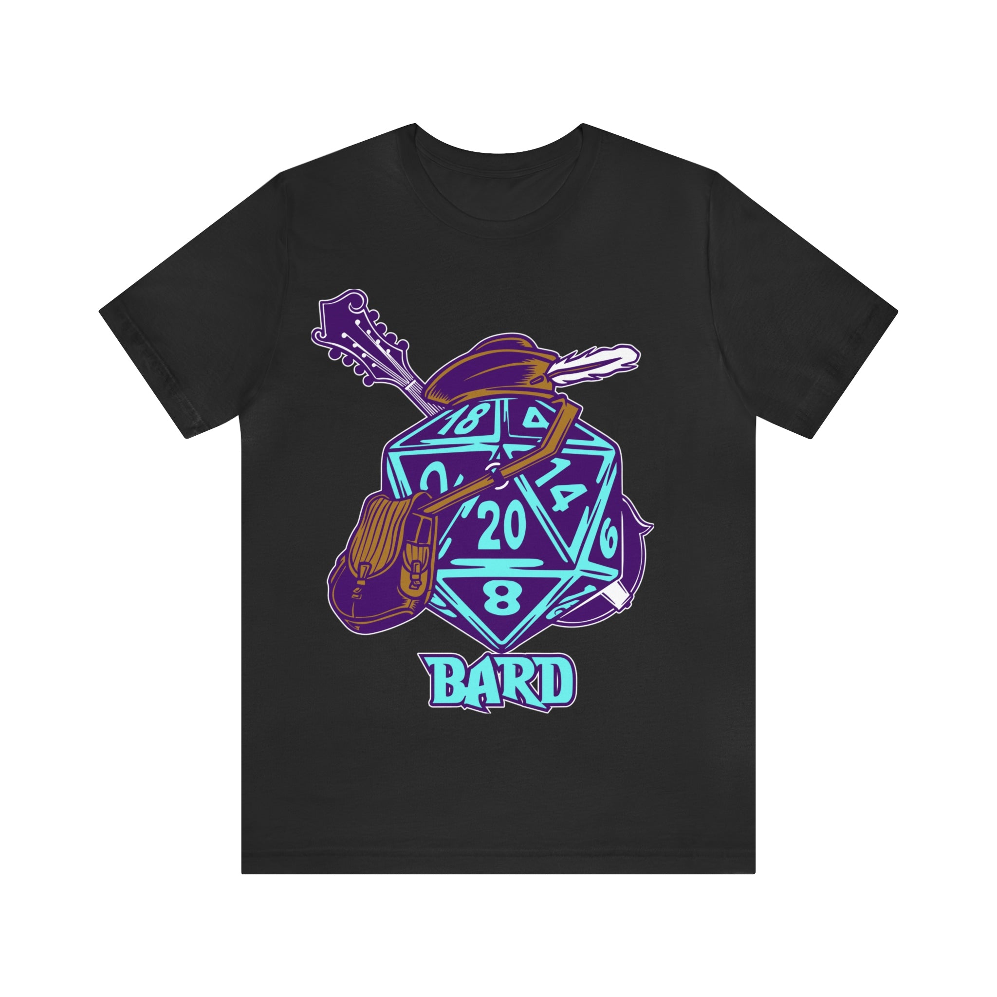 The Melodic Dice: A D20 Die Dressed as a Bard T-shirt | Regular Fit ...