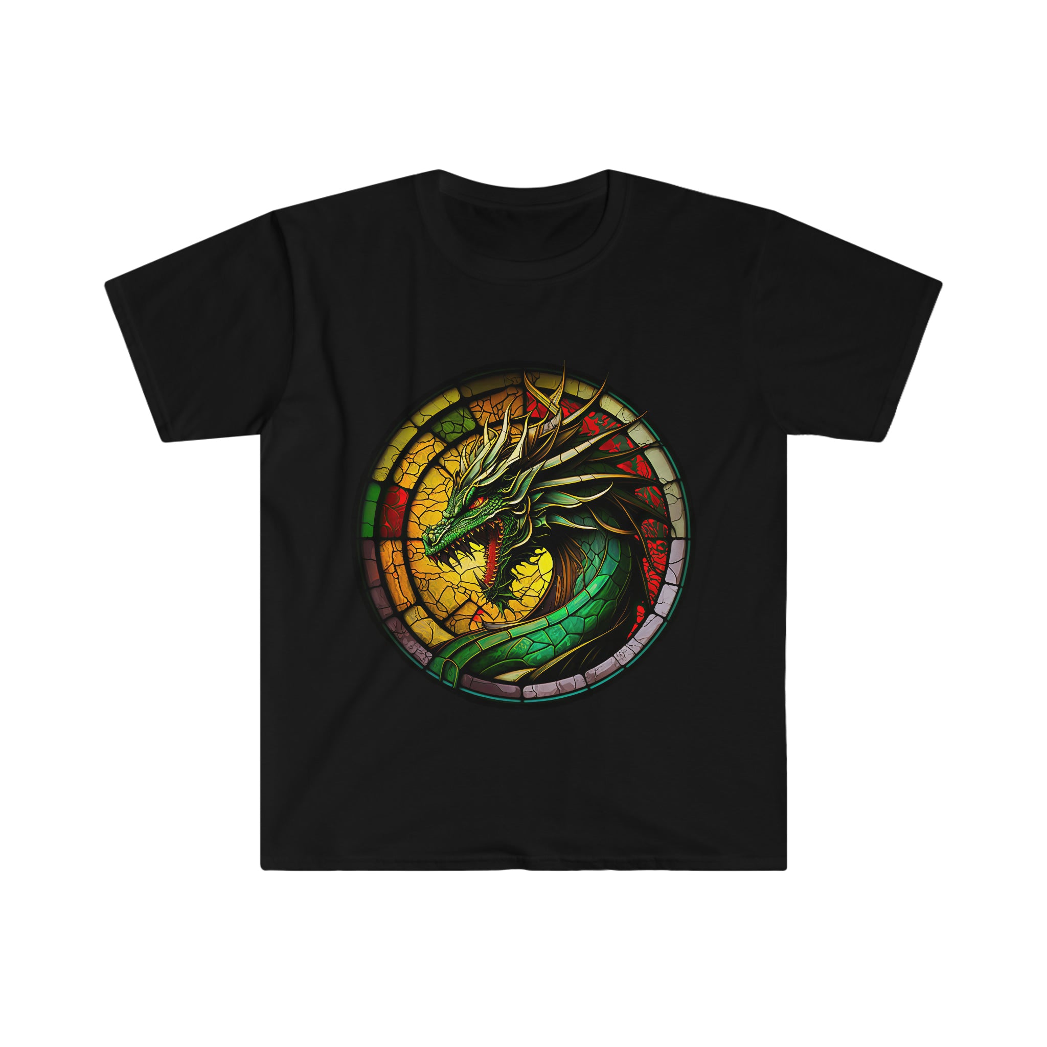 Stained Glass Dragon Tee – Dungeon Garb